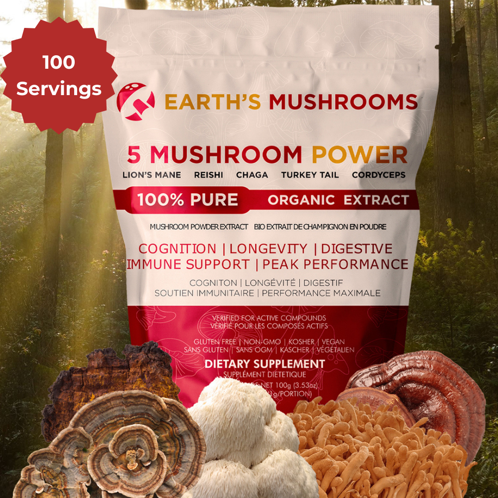 5 Mushroom POWER Extracts Blend – Earth's Mushrooms